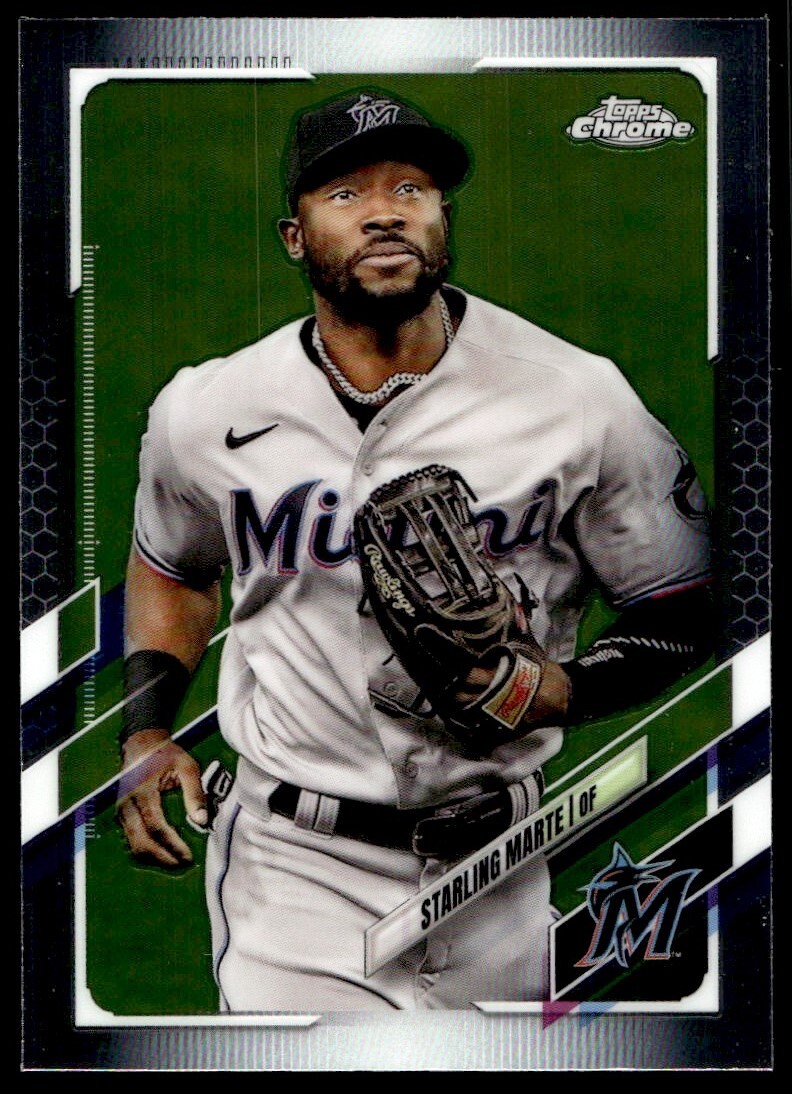 2021 Topps Chrome Starling Marte Miami Marlins #160 | eBay