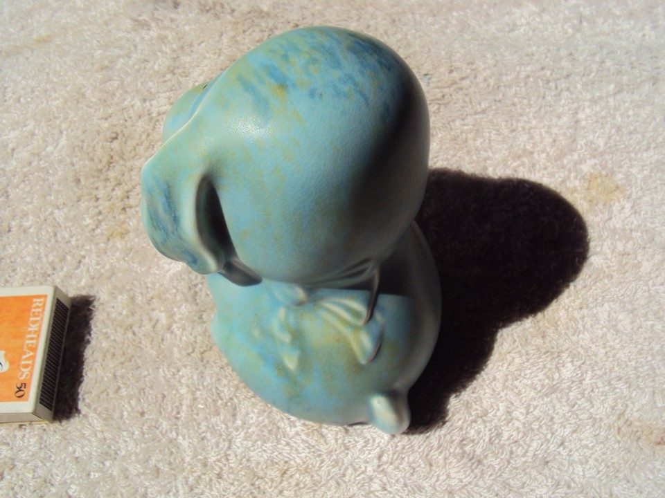 "CROWN DEVON" POTTERY DOG FIGURE MATT GLAZE 1930s ART DECO ENGLISH MADE ...