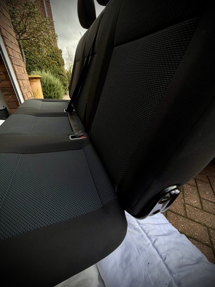 Bench rear triple seat VW T6 Transporter SIMORA fabric genuine VW T6 ...