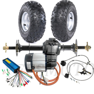 48V 1000W 1500 Differential Electric Motor Rear Axle Kit Tire Wheel for ...