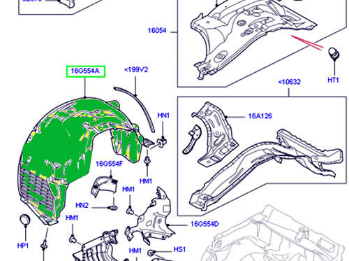 GENUINE LAND ROVER WHEELARCH SHIELD FRONT RANGE R SPORT 06-09 4.2 SC RH ...