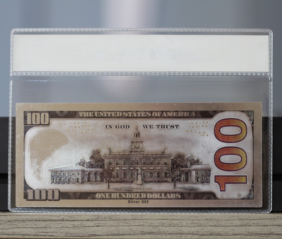 100mg .999 Silver 2009 $100 Dollar Bill Federal Reserve Banknote with White COA | eBay