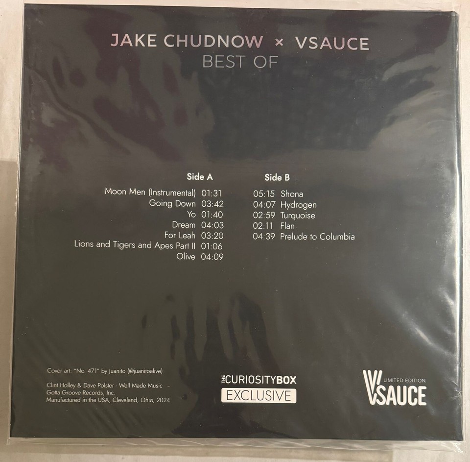 JAKE CHUDNOW, VSAUCE – BEST OF - THE CURIOUSITYBOX HOLOGRAM VINYL LP ...