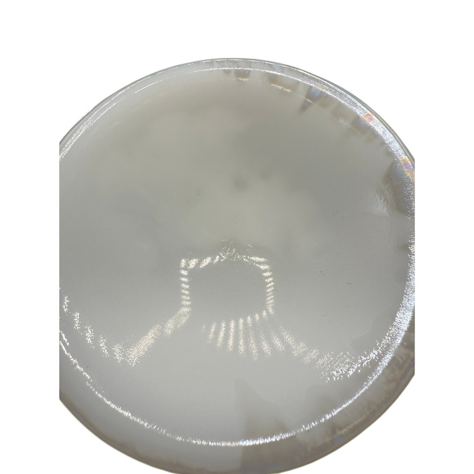 🪷 Vintage Fenton Iridescent Opalescent Floral Pedestal Vase Hand ...