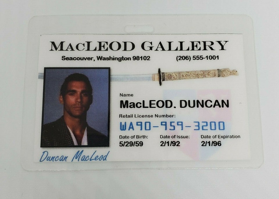 Highlander TV Series ID Badge. Your choice. Great for Cosplay or ...