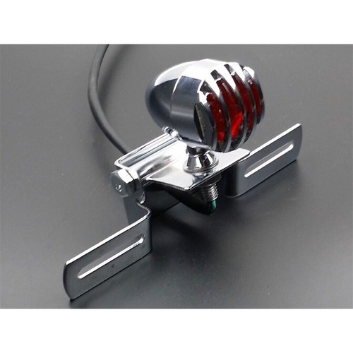 Metal Grill Tail Stop Brake Light w/ License Plate For Motorcycle ...