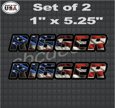 Rigger American Flag Vinyl Decal / Sticker Hard Hat Name Decals ...
