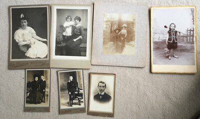 Lot 7 photographies anciennes CDV Otto Mertens Photo Enfant Femme | eBay