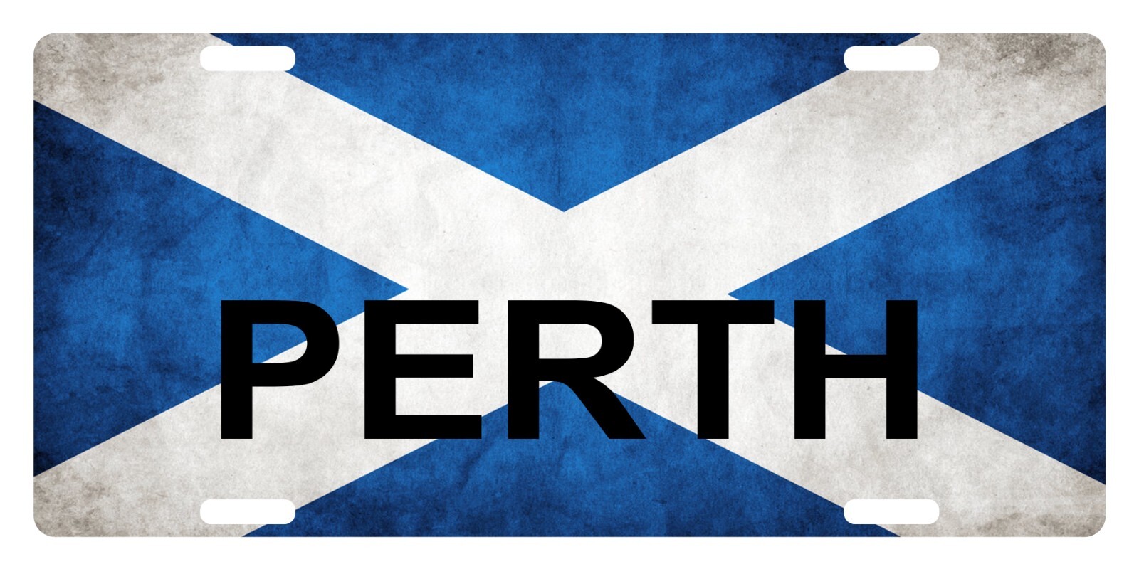 Scotland Flag Car License Plate Saint Andrew's Cross Sign Emblem Perth ...