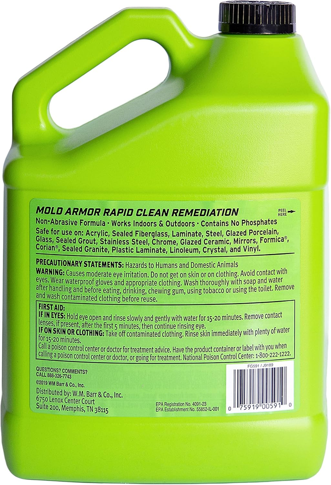 Mold Armor Rapid Clean Remediation, 1 Gallon; Kills, Cleans & Prevents ...