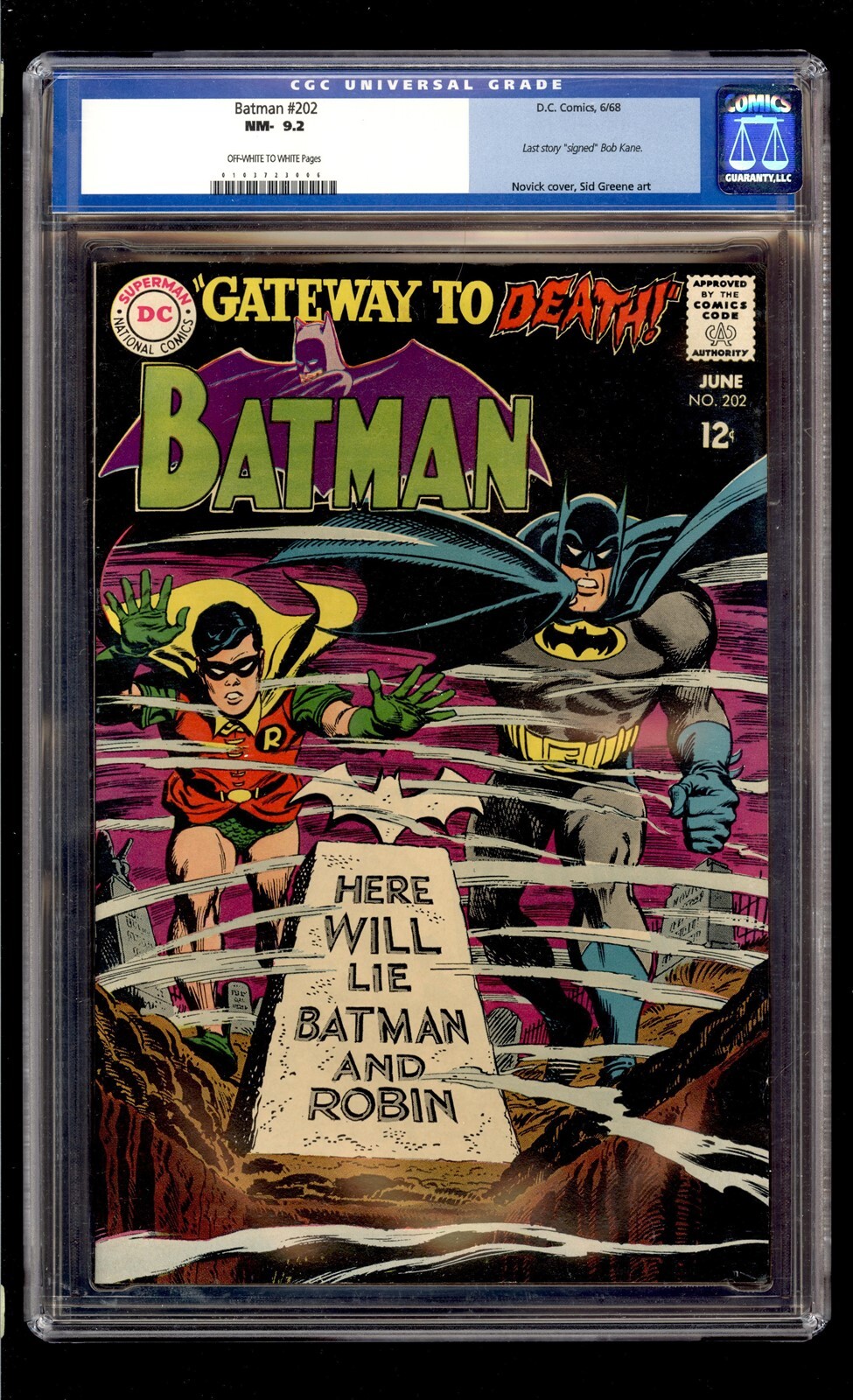Batman #202 1968 CGC 9.2 NM- OW/W High Definition Scans** | eBay