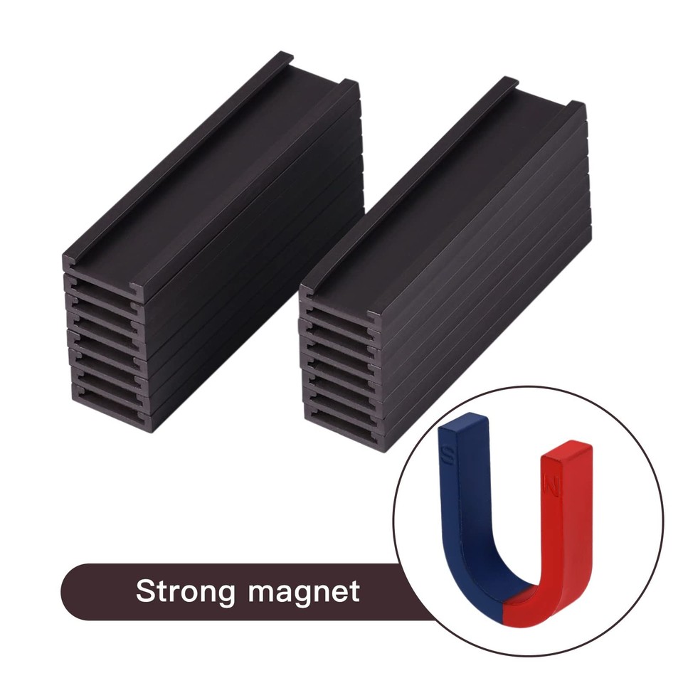 100 Pieces Magnetic Label Holders with Magnets Magnetic Data Card ...