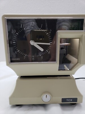 Amano Tcx-11/5477 Time Clock, Analog Dial & Lcd Display | eBay