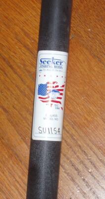11'8" BLACK SEEKER E-GLASS BORON 1 PIECE SURF FISHING ROD BLANK #SU1154 ...