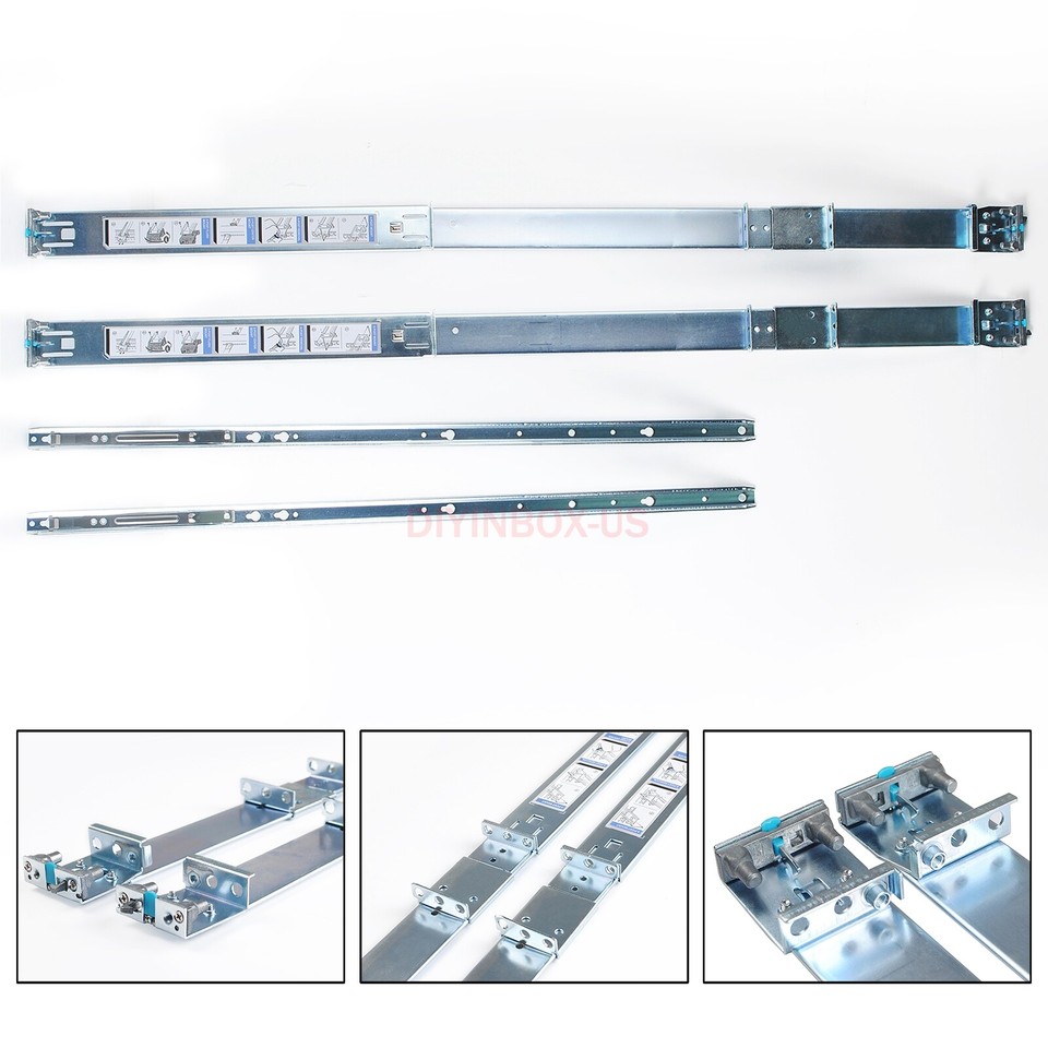 Dell PowerEdge R320 R330 R420 R620 R630 R740 1U Static Ready Rails Kit ...