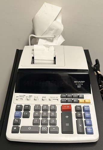 SHARP EL-1197PIII 12 Digit Adding Machine Tested and Functional ...
