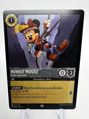 Disney Lorcana Into Inklands Minnie Mouse Funky Spelunker 183/204 | eBay