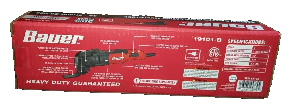 Bauer Variable Speed Corded Oscillating Multi-Tool - Item #19101-B | eBay