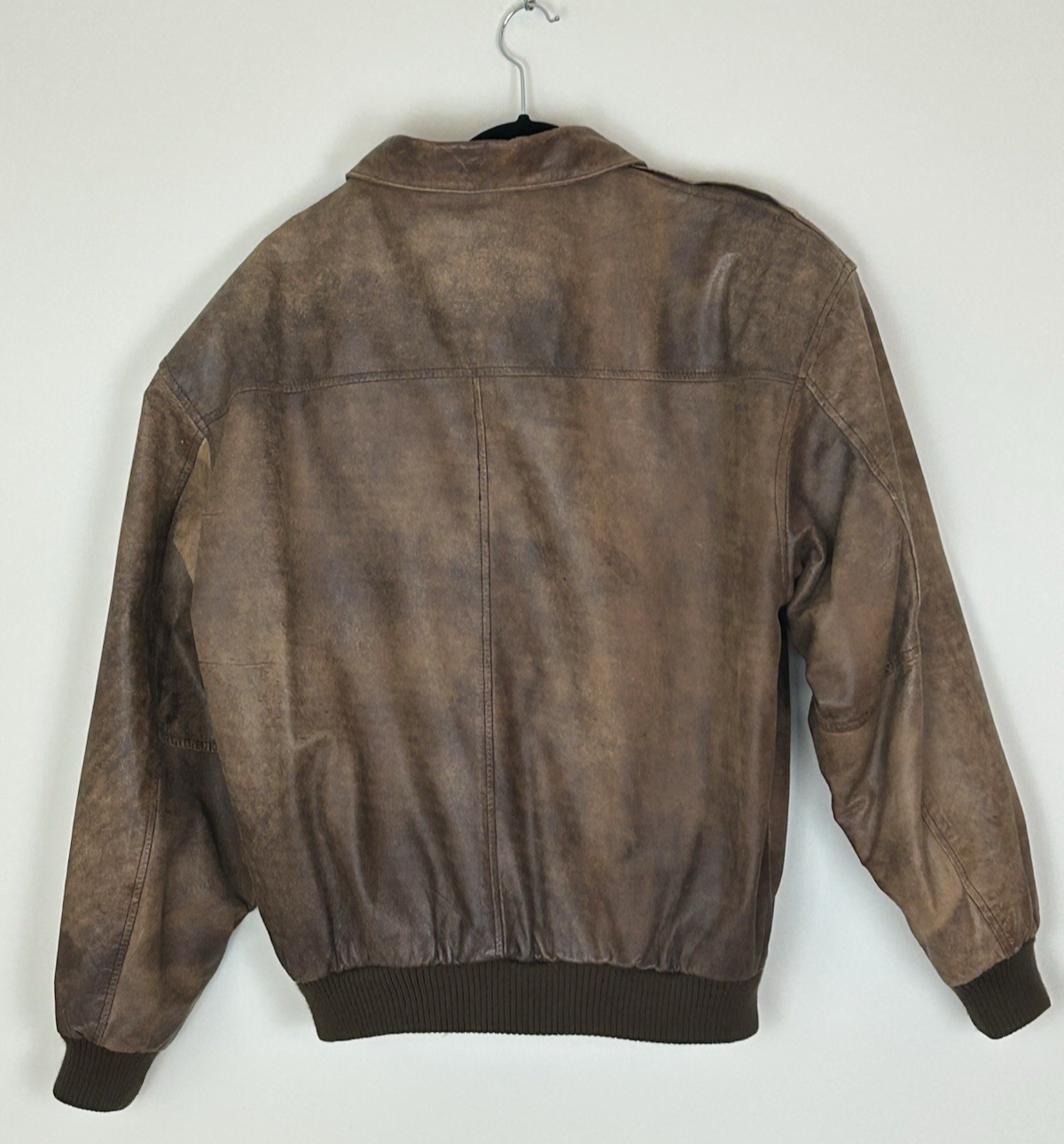 Vintage 80s Global Identity G-III Leather Aviator Bomber Jacket Top Gun ...