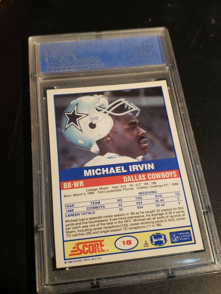 1989 Score Michael Irvin (HOF) Score RC Rookie # 18 PSA EX-MT 6 | eBay