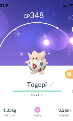 Shiny Togepi Pokemon gen2 Go Same/30 day Pokémon Togetic Togekiss Johto ...