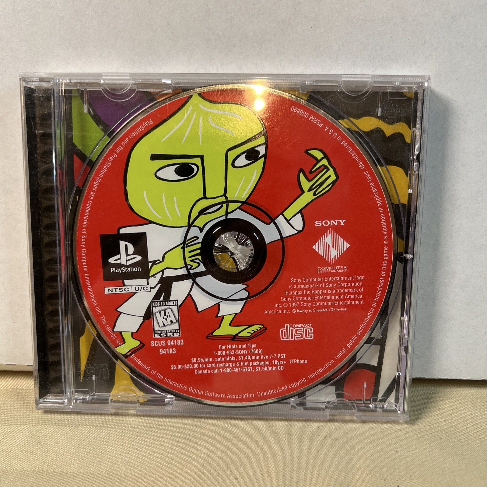 PaRappa the Rapper (Sony PlayStation 1, 1997) 711719675228 | eBay