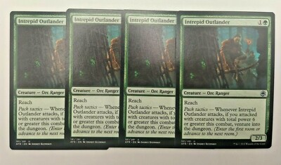 MTG Intrepid Outlander x4 Adventures in the Forgotten Realms 191/281 NM ...