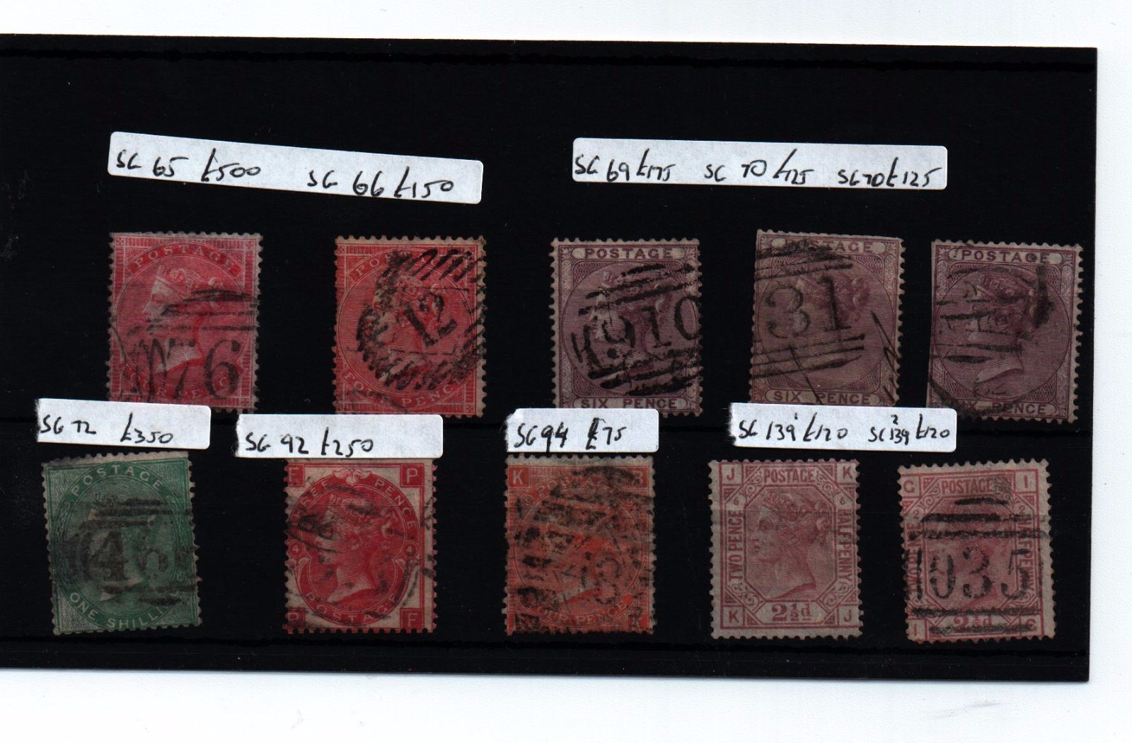 COLLECTION 1860 EARLY USED VICTORIA STAMPS SG CAT £1940 | eBay UK