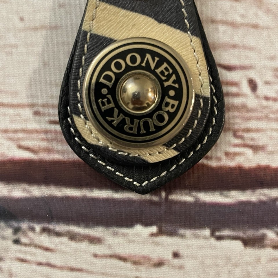 Vintage Dooney & Burke Leather Zebra Animal Print Key Ring | eBay