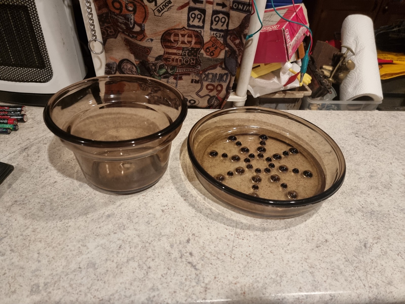 CORNING USA GLASS PLANTER SAUCER PLANT POT PH-7-P PH-9-S VINTAGE TRAY ...