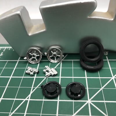 American Front Wheels W Back Halves Center Caps & Tires 1:25 MPC LBR ...