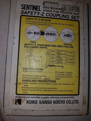 Sentinel Safety-Z Coupling loose Coupling Set ZOSP-2 (928-4) | eBay