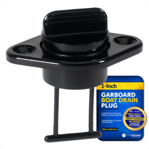 Captive Garboard Drain Plug, For 1-Inch Transom Hole, Oval Shape ...