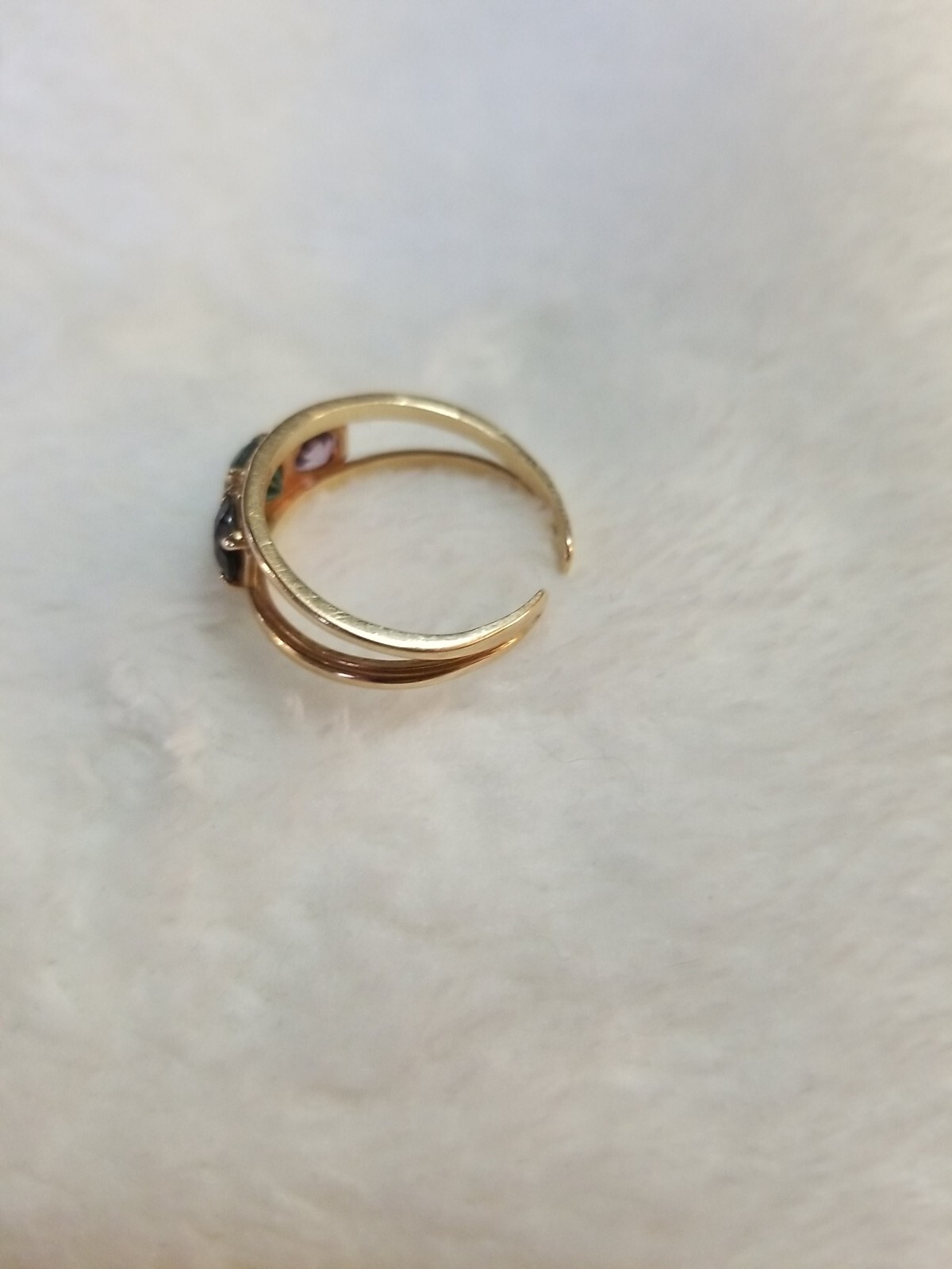 14k Gold Gleamlight Ring With 3 Different Gem Stones … - Gem