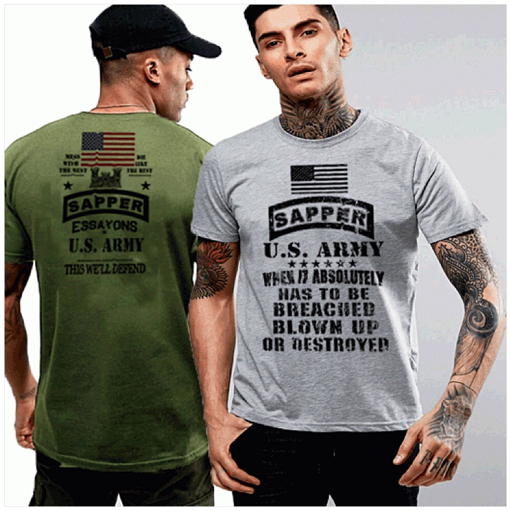 Combat engineer t-shirt army sapper breached blown up destroyed combat ...