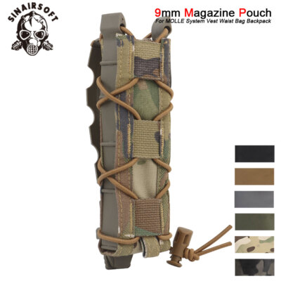 Tactical Submachine gun 9mm Long Magazine Pouch MOLLE Mag Clip Holder ...