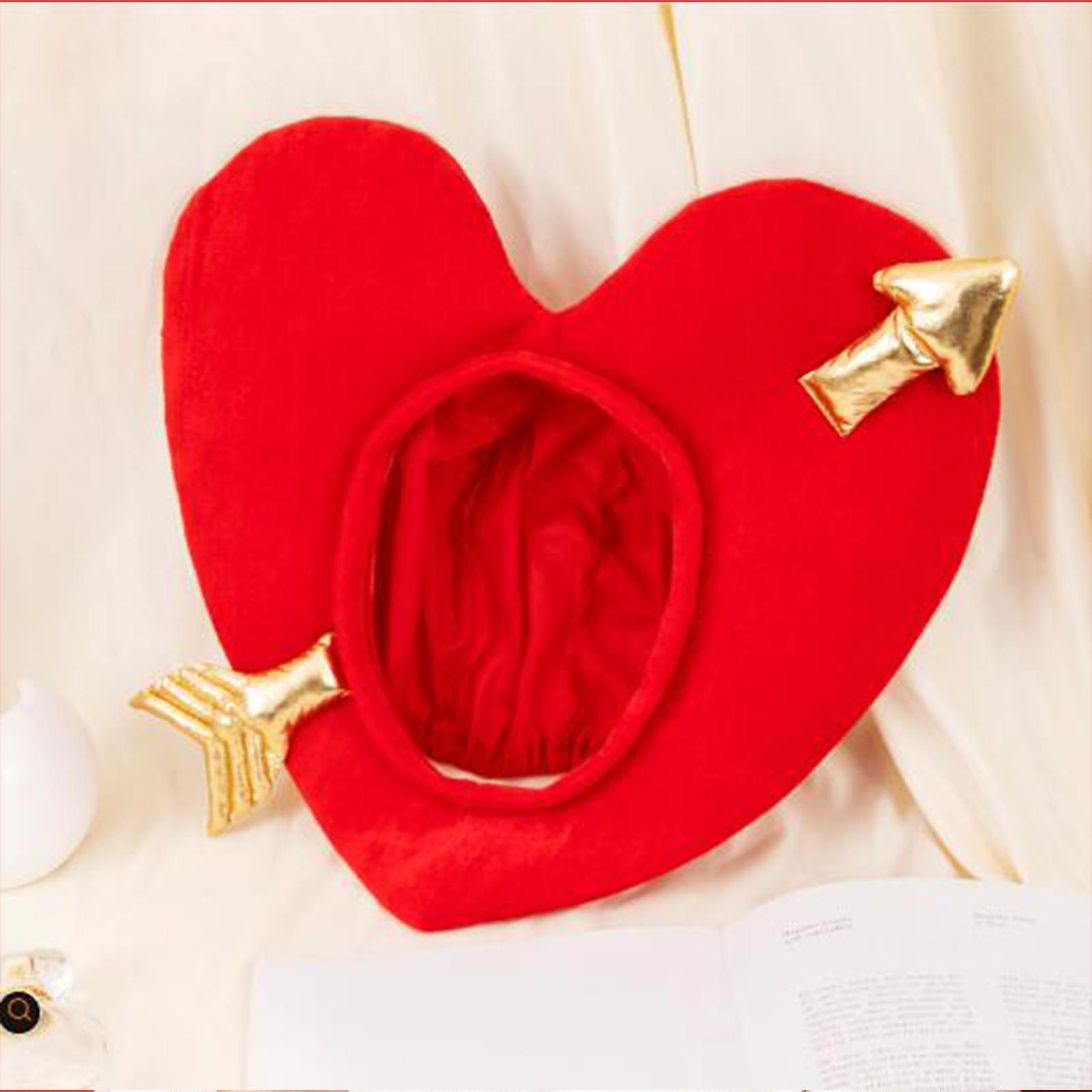 Cupid Arrow Hat Red Lplush Heart Party Hat for Valentines Day Dress up ...