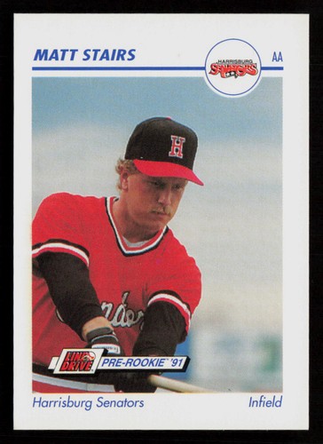 Matt Stairs 1991 Line Drive AA #271 Harrisburg Senators Baseball Card ...