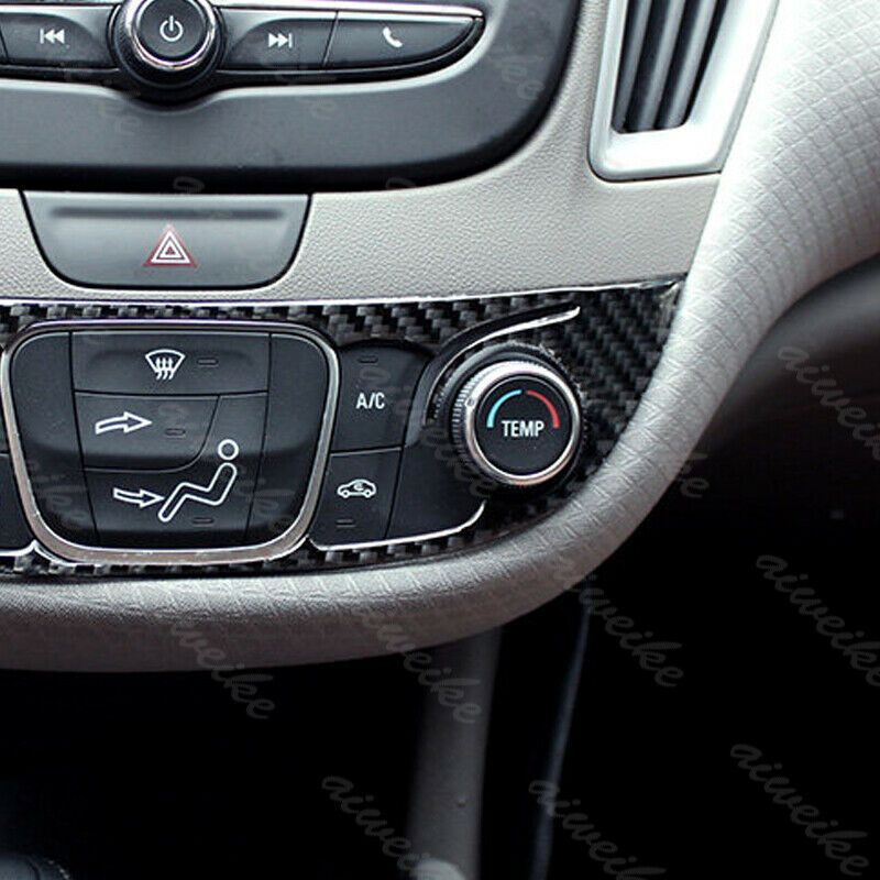 Carbon Fiber Style Car AC Switch Panel Cover Trim For Chevrolet Malibu ...