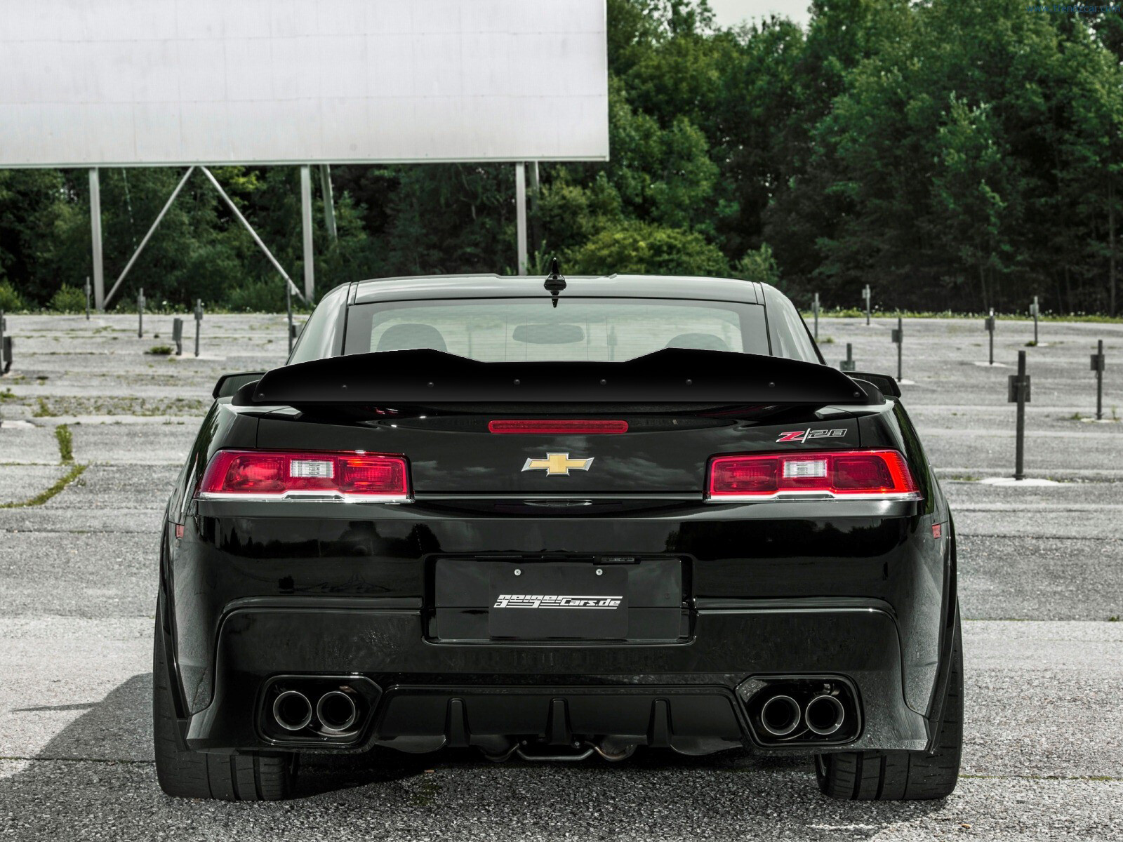 Satin Black Add on Decklid Gurney Flap wickerbill Fit 14-15 Camaro Z28 ...