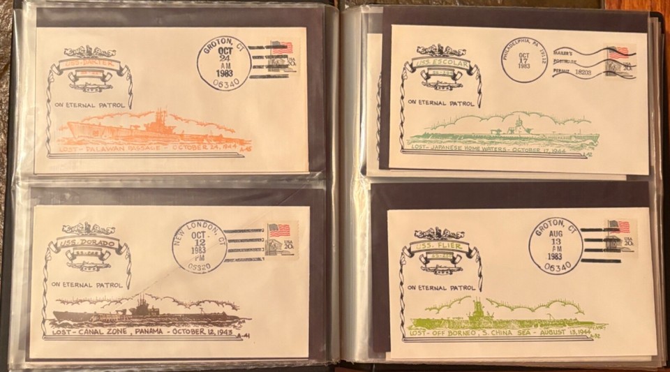 Lost Submarines of the US Navy during WWII, 52 cover set, free shipping ...