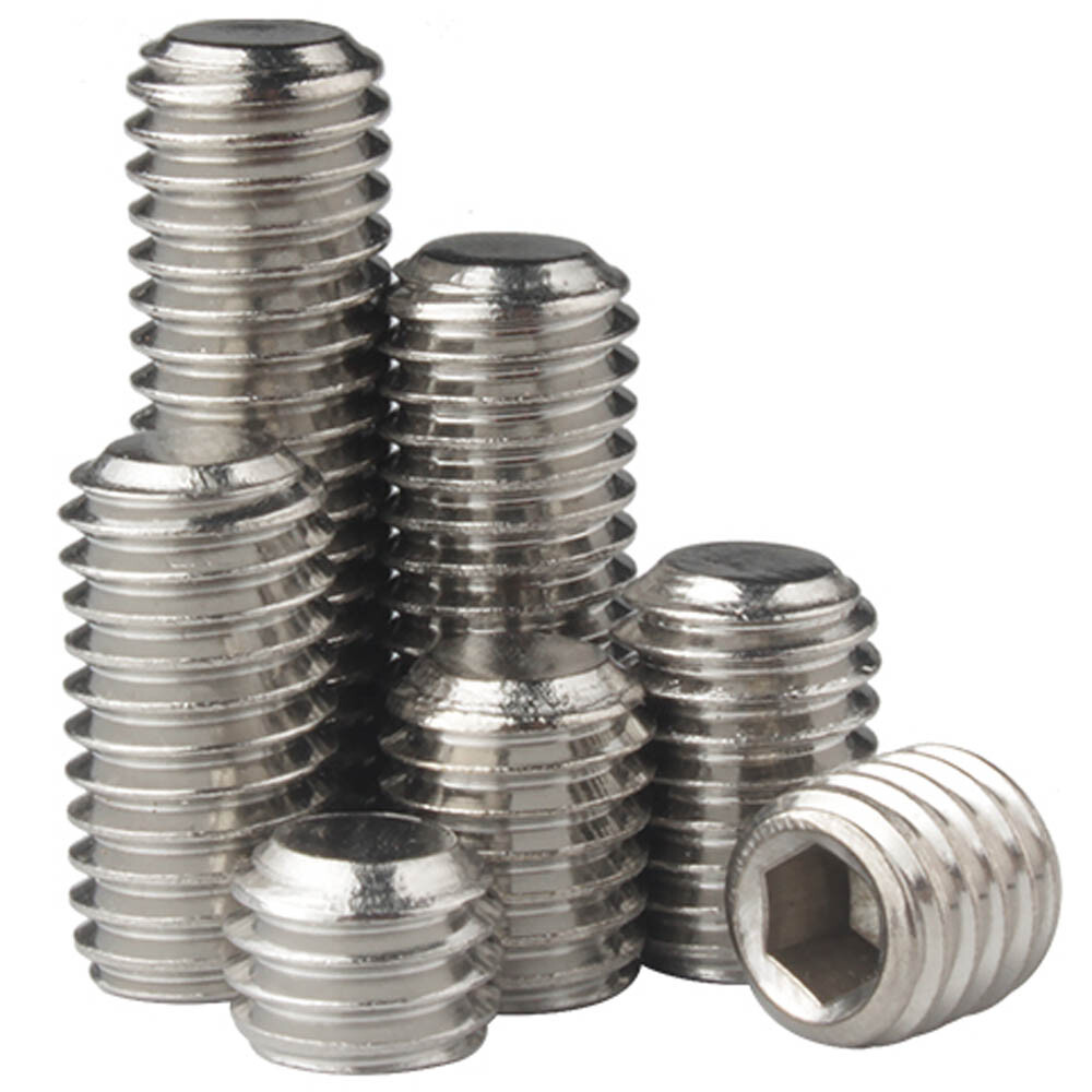M16 - 2.0 304 A2 Stainless Steel Grub Screws Flat Point Socket Set ...