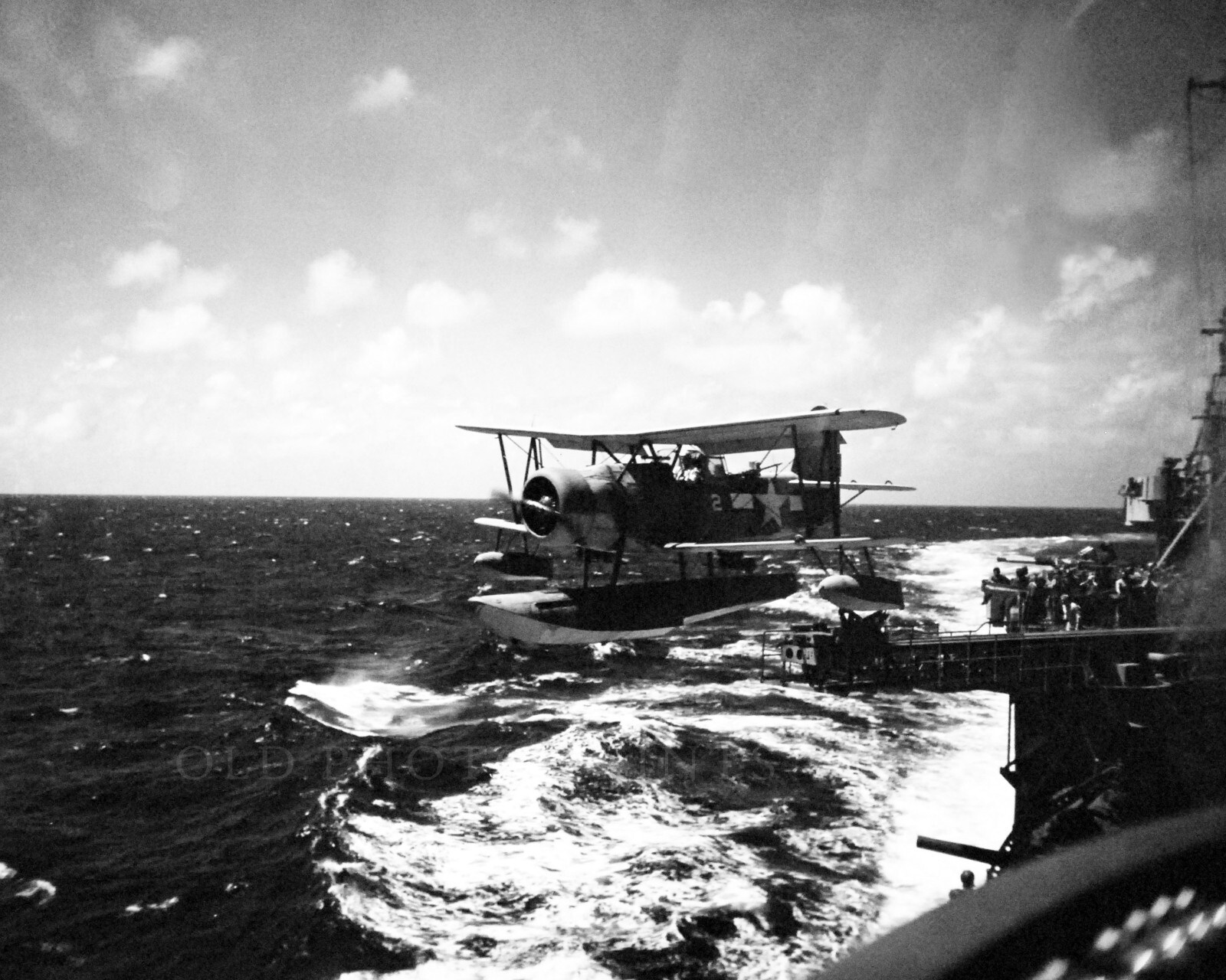 SOC Seagull Scout Seaplane Aircraft Catapult 1943 Photograph US Navy ...