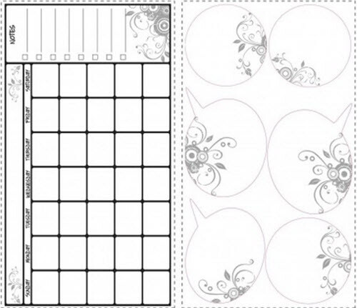 CALENDAR WALL STICKERS 7 decals home office college dorm room dry erase ...