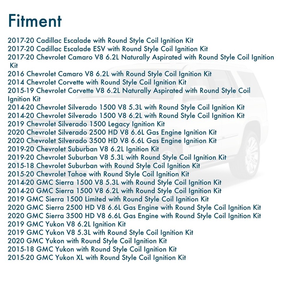 8Pack Ignition Coil+Spark Plug+Wire Set For Chevy Silverado 1500 GMC ...