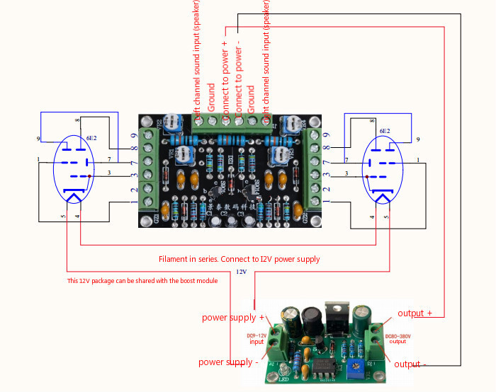 Magic Eye 6E2 Tube Driver Board Kits Dual Channel Audio Level Indicator ...