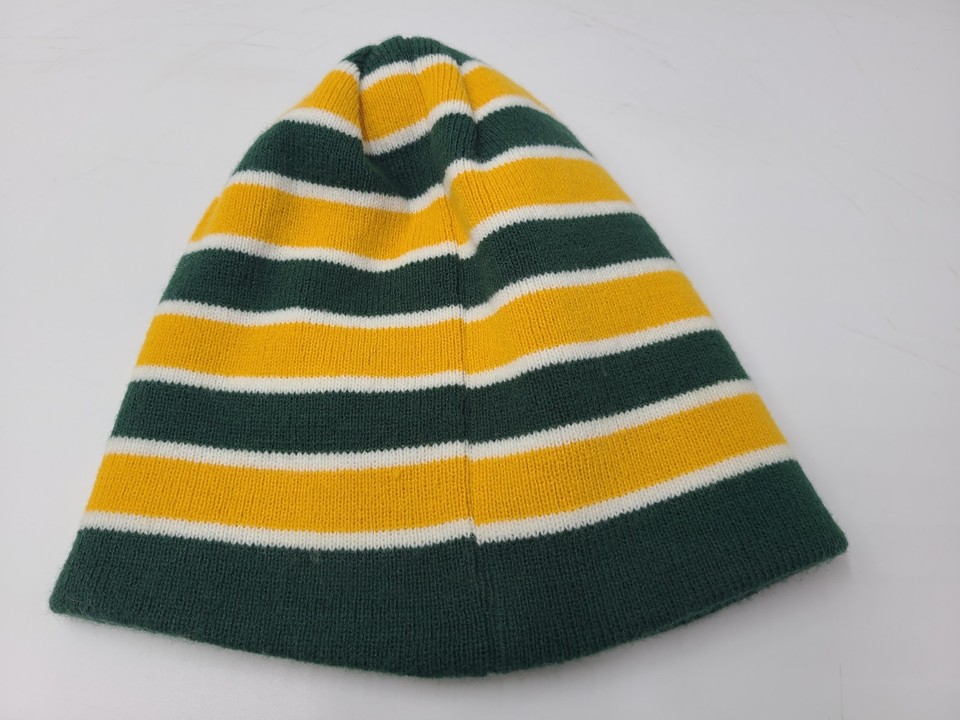 Green Bay Packers Stripes Reversible Beanie Winter Knit Hat Stocking ...