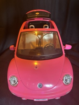 Vintage Barbie Volkswagen Beetle Pink Car With Accessories Boot Doesn’t ...