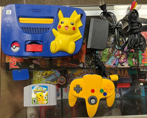 Pikachu Nintendo 64 N64 Console- Controller, Expansion Pak, Hey You ...