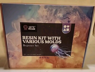 Resin Kit With Various Molds Beginner Set Let's Resin DIY Art Kit | eBay